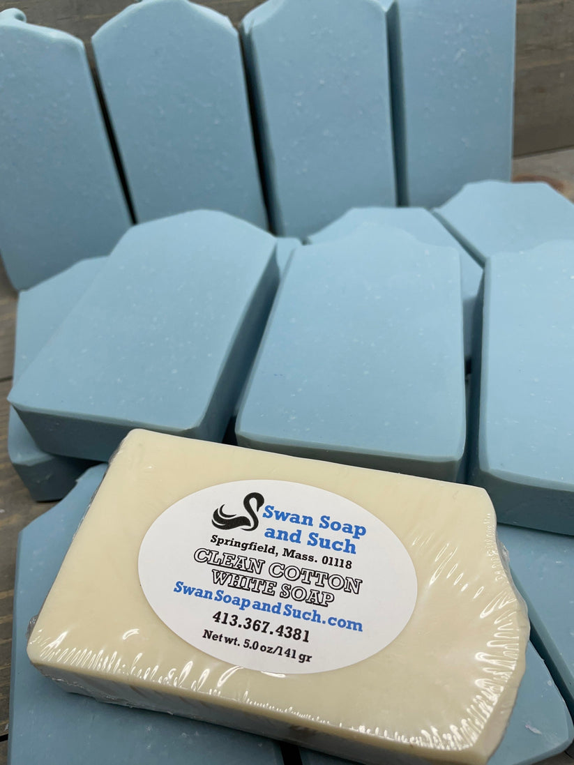 Clean Cotton Soap in BLUE CLAY- 5.0 oz. Bar Soap, bubbly Soap, creamy ...